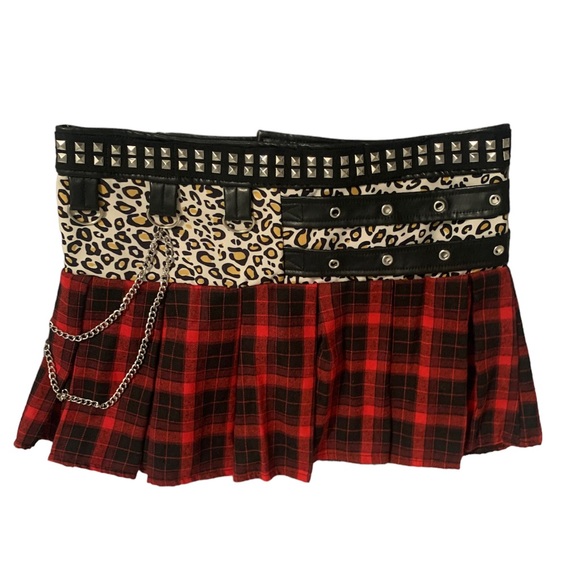 Spirit | Skirts | Gothic Sexy Skirt Red With Chains | Poshmark